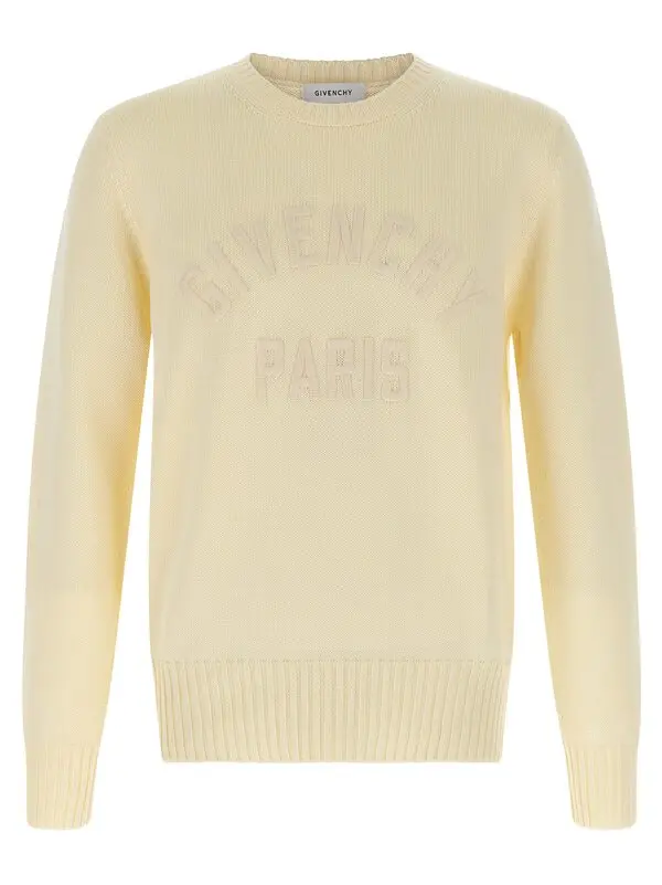 Givenchy Embroidered Logo Crewneck Sweater - Cream