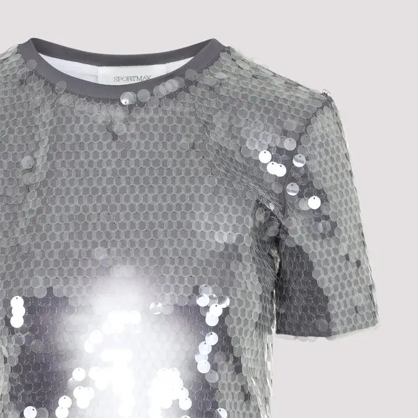 Sportmax Sequined T-shirt - Gray