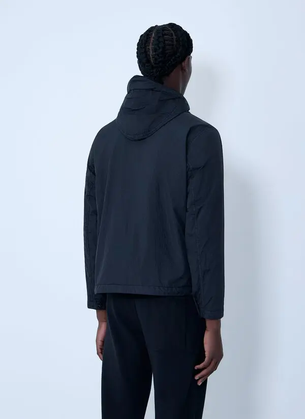 Stone Island Hooded Jacket With Compass Patch - Black