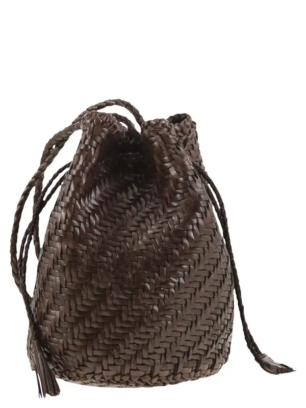 Dragon Diffusion Pompom Double Jump Bucket Bag - Brown