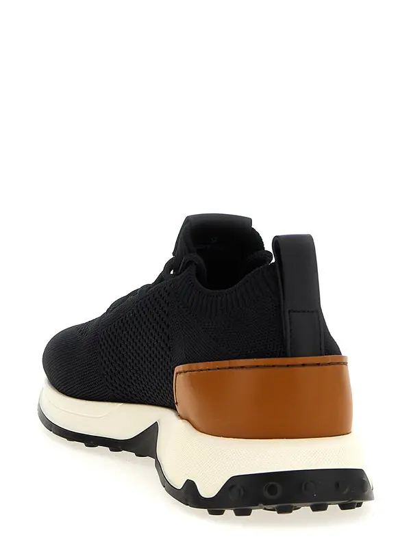 TOD'S Technical Fabric Slip-on Sneakers With Leather Accents