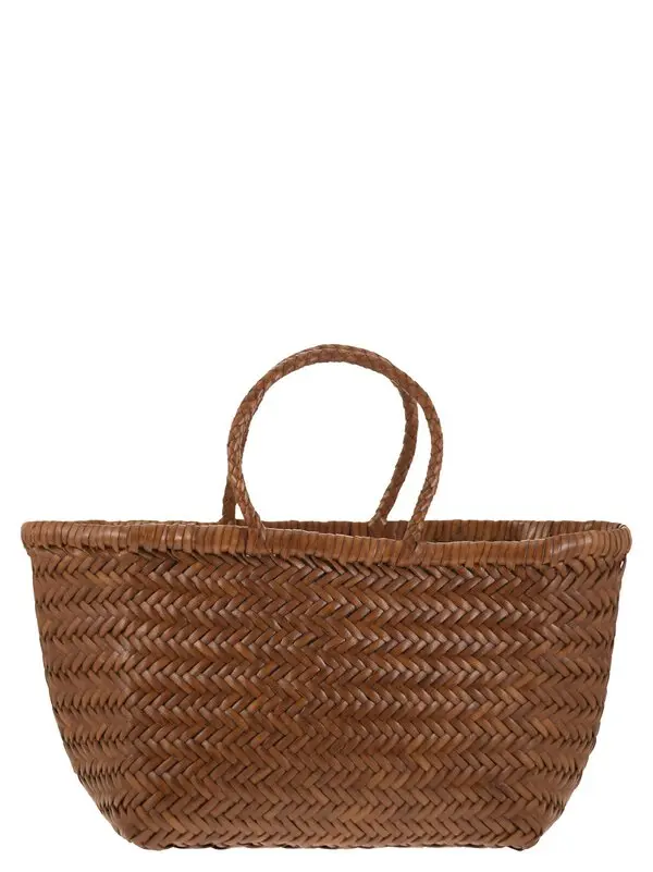 Dragon Diffusion Small Woven Leather Tote