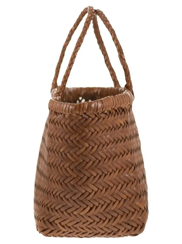 Dragon Diffusion Small Woven Leather Tote