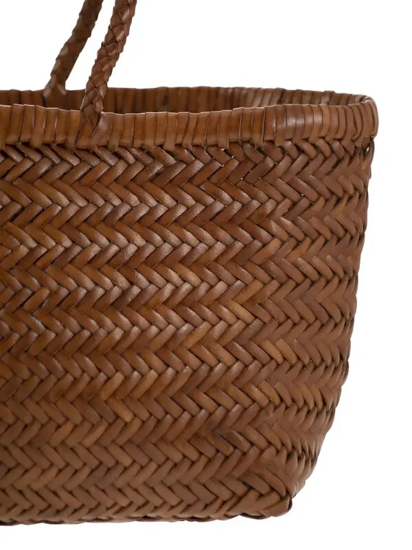 Dragon Diffusion Small Woven Leather Tote - Brown