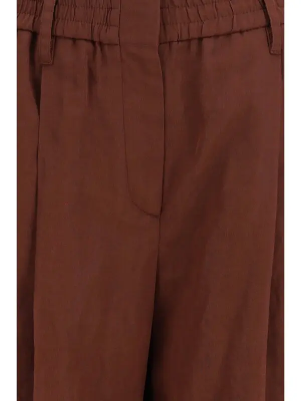 Brunello Cucinelli Cotton Organza Sartorial Track Pants - Brown