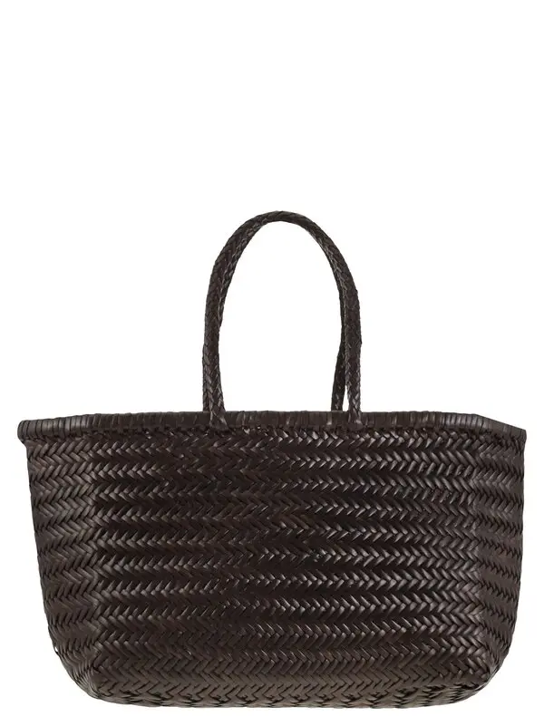 Dragon Diffusion Triple Jump Big Woven Leather Bag - Brown