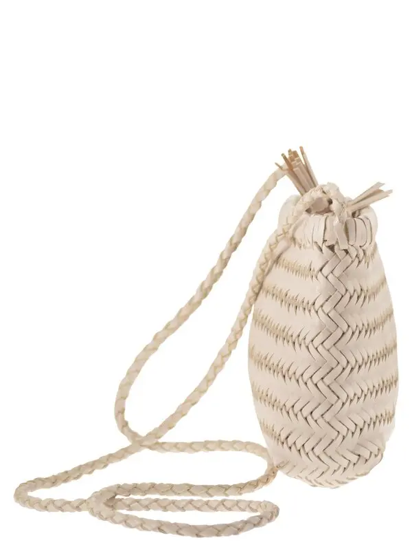 Dragon Diffusion Minsu Mini Woven Leather Bag - Cream