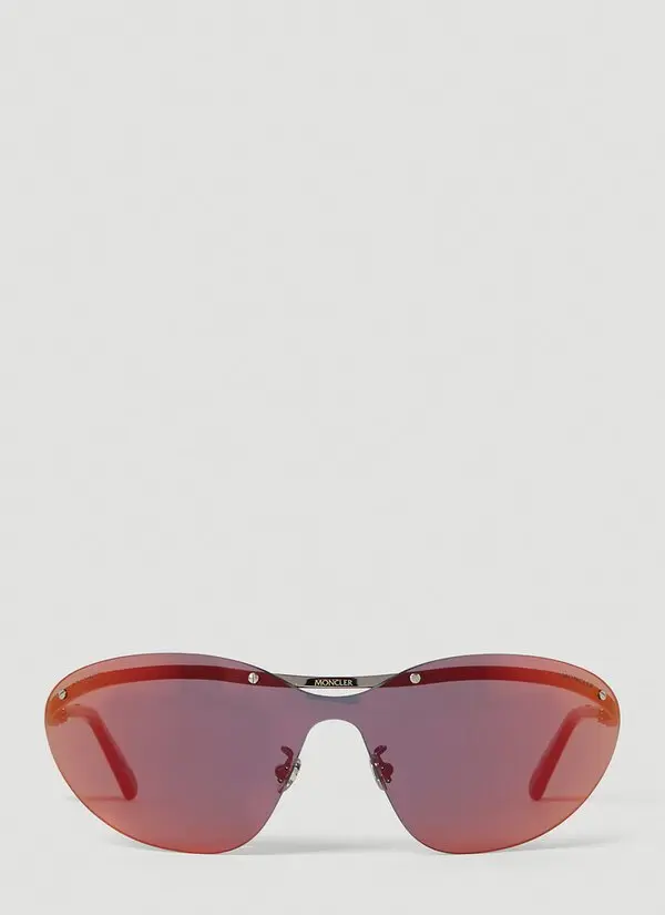 Moncler Rimless Oval Mirrored Sunglasses - Orange