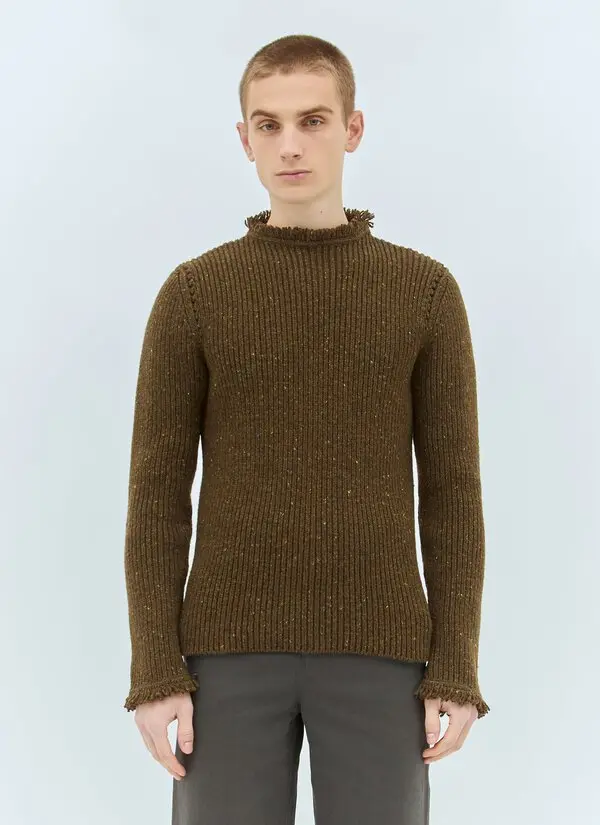 Burberry Fringed Wool Sweater