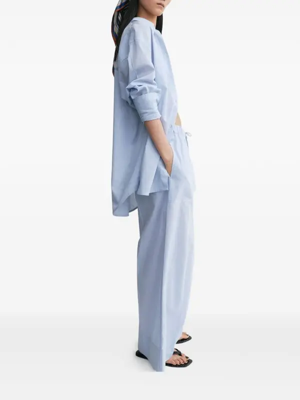 TOTEME Linen And Cotton Blend Trousers - Multicolor