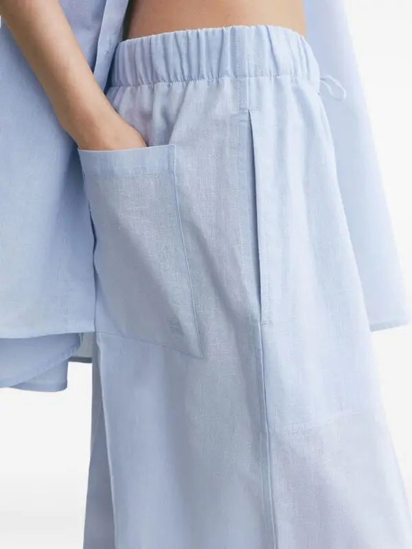 TOTEME Linen And Cotton Blend Trousers - Multicolor