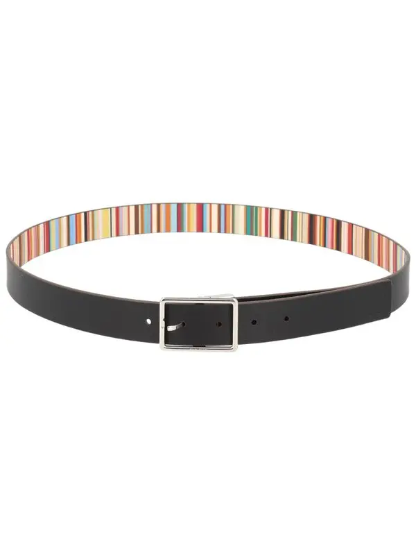Paul Smith Signature Stripe Leather Belt - Multicolor
