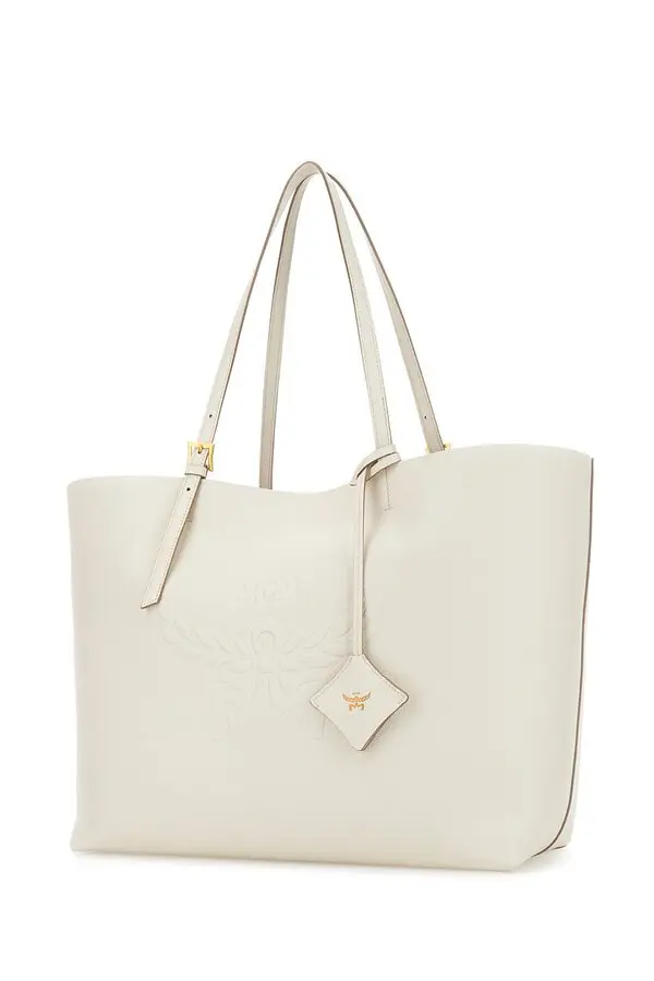 Mcm Shopper Bag With Logo Detail - Multicolor