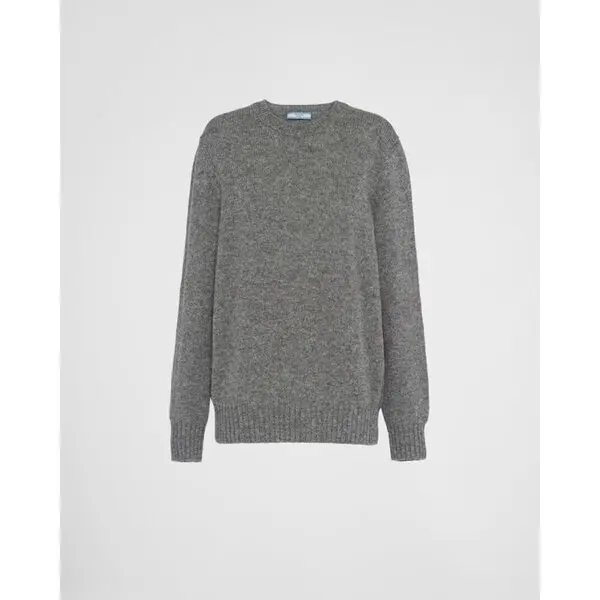 Prada Wool And Cashmere Crew Neck Sweater - Gray