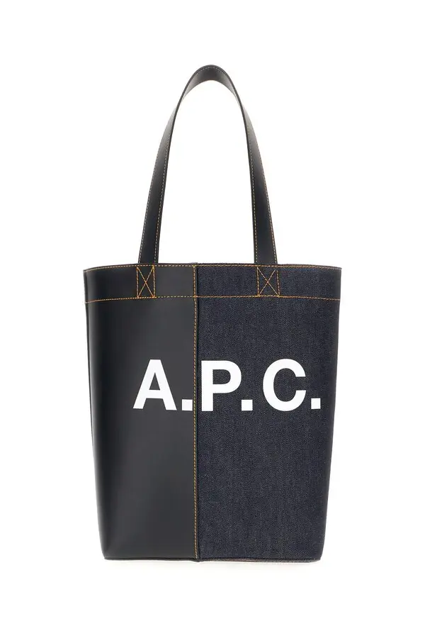 A.p.c. Shopper Bag With Logo - Multicolor