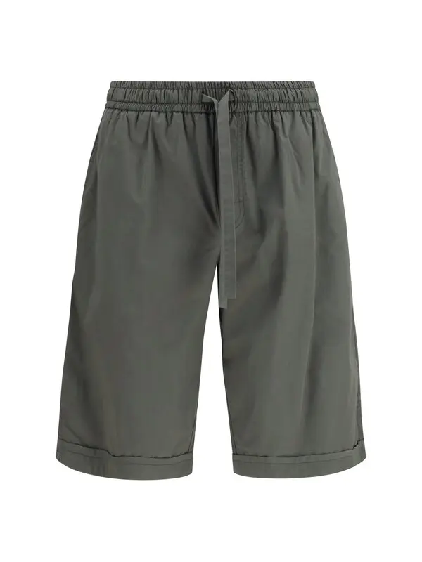 Dolce & Gabbana Cotton Drawstring Pocket Shorts - Gray