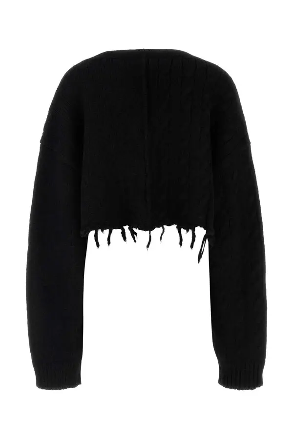 Vetements Alpaca Blend Cropped Cardigan