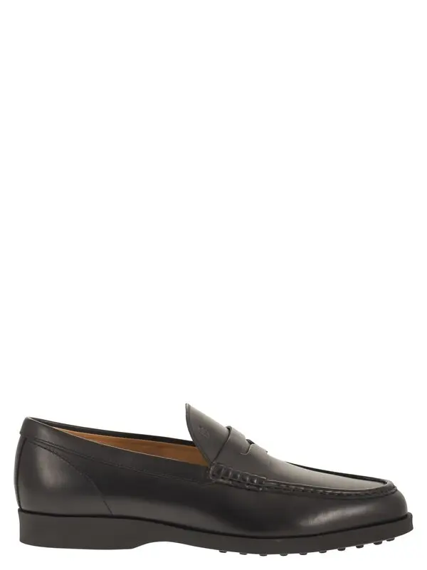 TOD'S Leather Loafers - Black