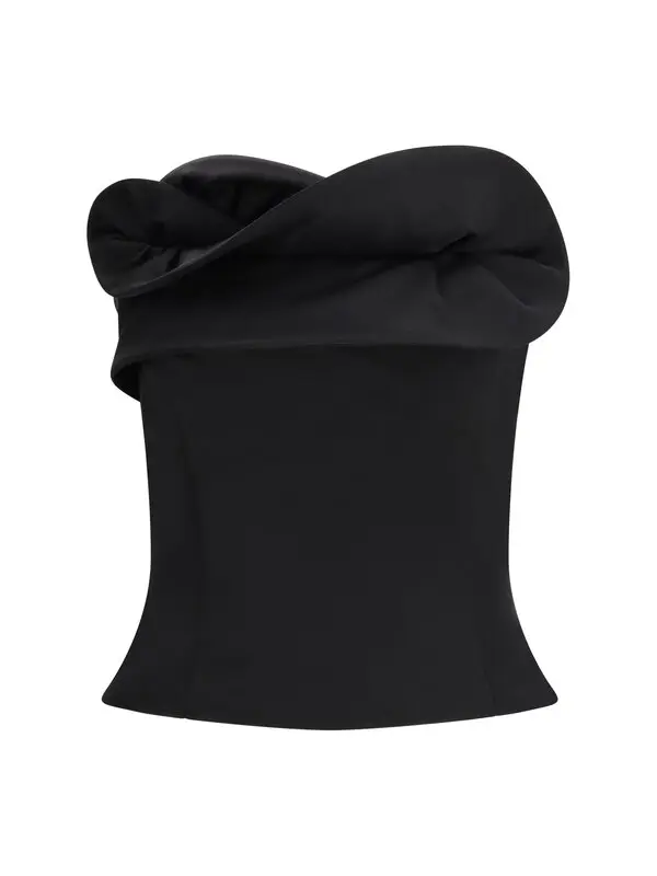 Magda Butrym Sculptural Neckline Corset Top