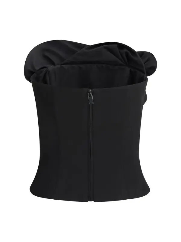 Magda Butrym Sculptural Neckline Corset Top