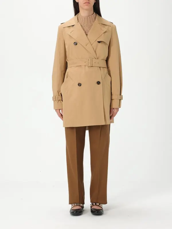 Max Mara Leather Belted Jacket - Brown