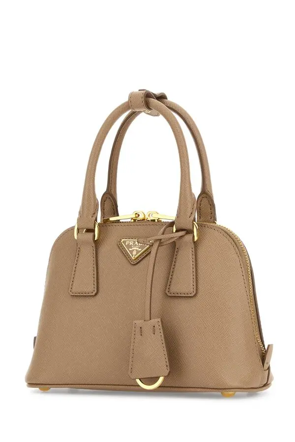 Prada Calf Leather Handbag - Brown