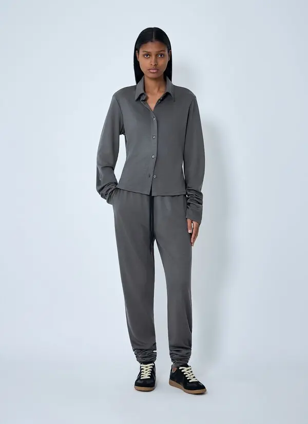 RIER Mini Polar Shirt Long Sleeve Wool Button-down