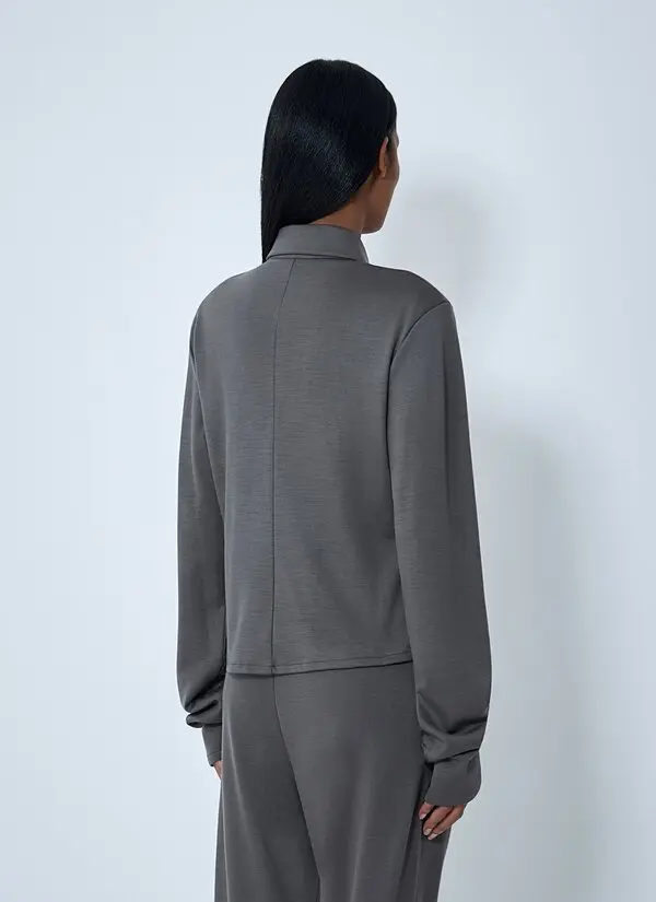 RIER Mini Polar Shirt Long Sleeve Wool Button-down