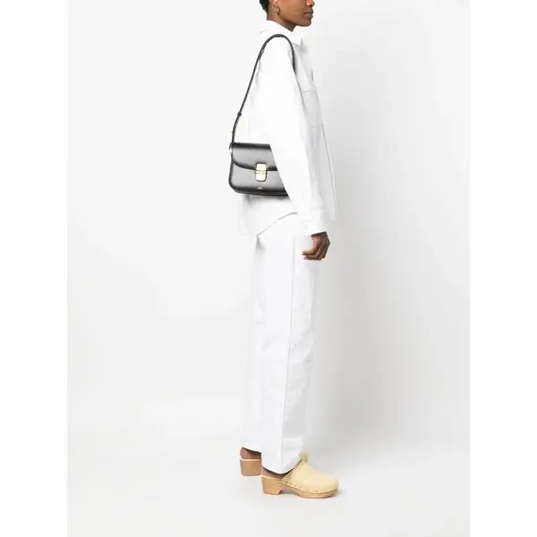 A.p.c. Leather Shoulder Bag - Black