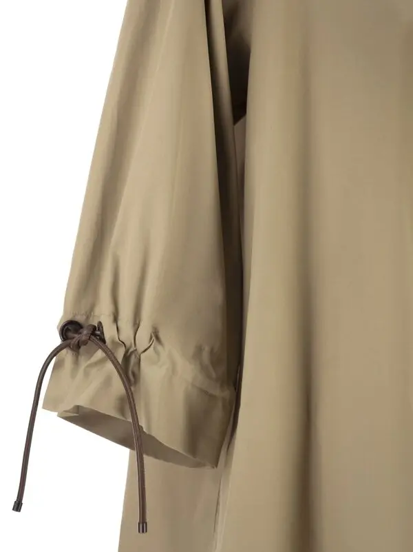 Max Mara Oversized Cotton Poplin Blouse With Leather Drawstring Cuffs - Yellow