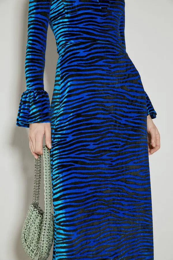 Rabanne Velvet Zebra Print Skirt