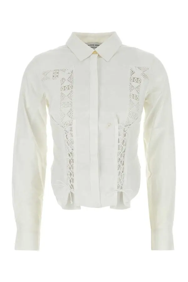 MARINE SERRE Cotton Shirt - White