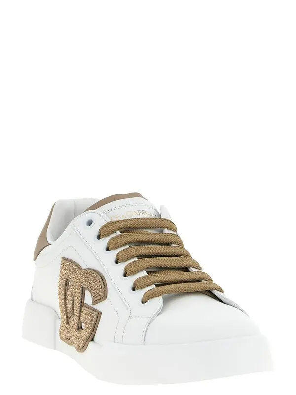 Dolce & Gabbana Portofino' Embellished Leather Sneakers