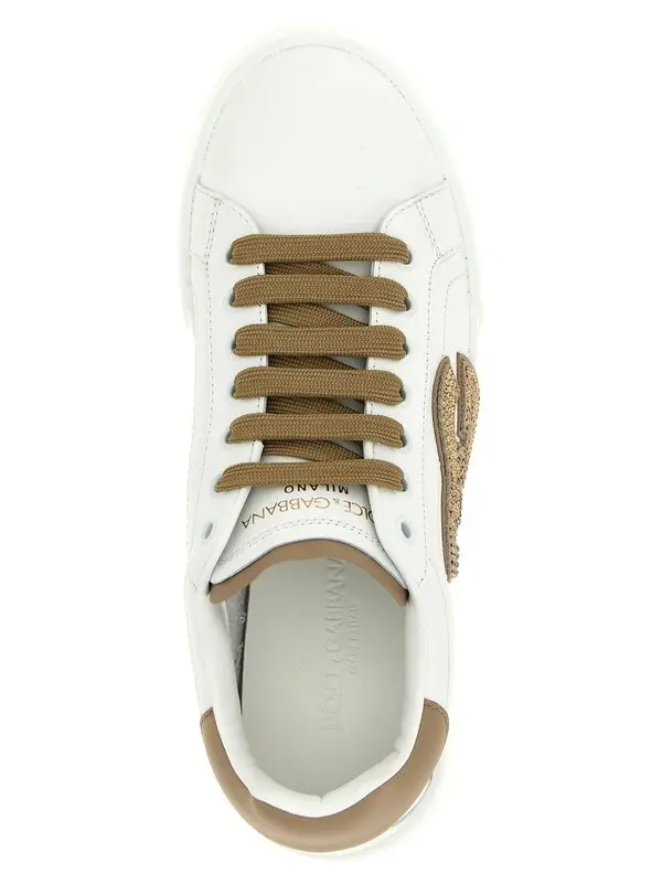 Dolce & Gabbana Portofino' Embellished Leather Sneakers