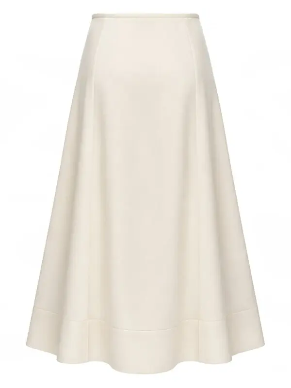 JIL SANDER Satin Skirt - Cream