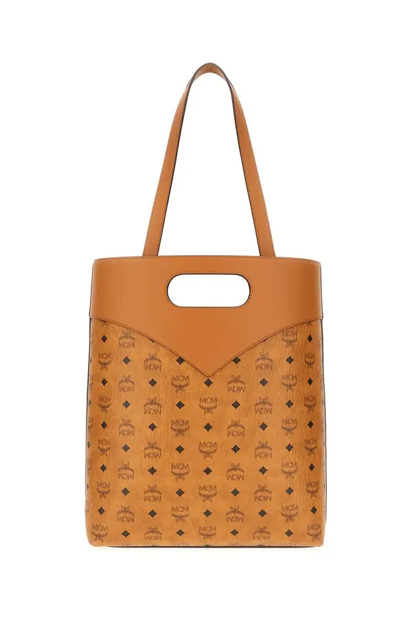 Mcm Shopper Bag With Monogram Pattern