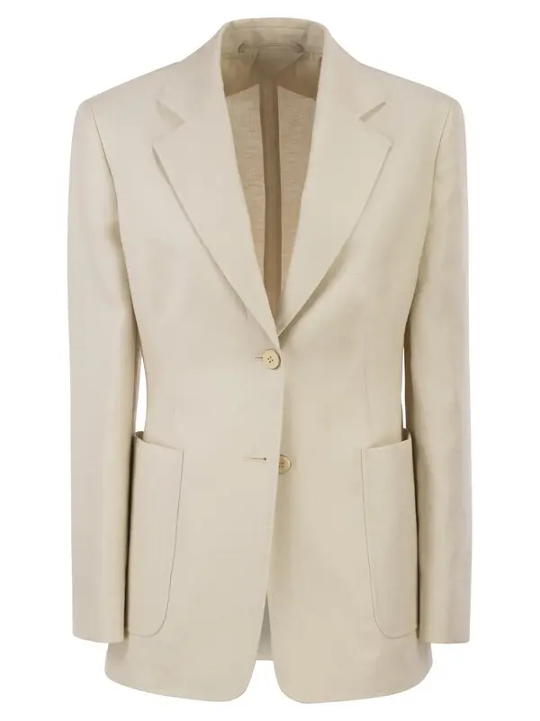 Max Mara Linen Fabric Blazer - Cream