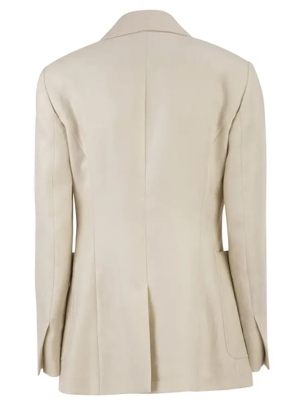 Max Mara Linen Fabric Blazer - Cream