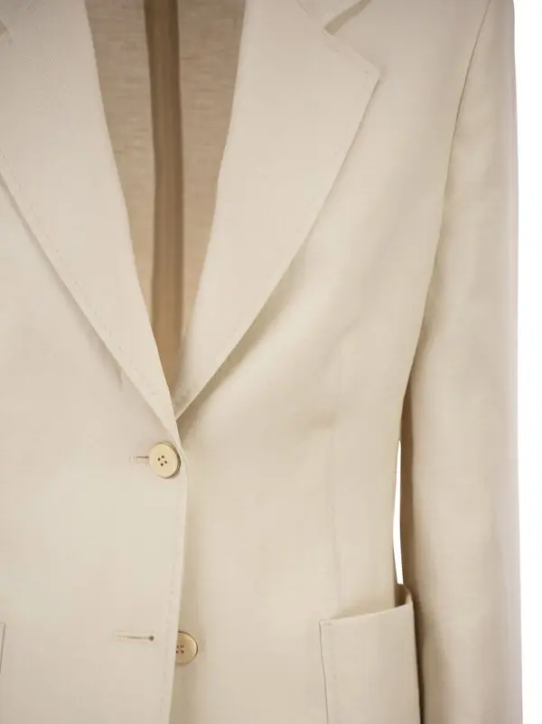 Max Mara Linen Fabric Blazer - Cream