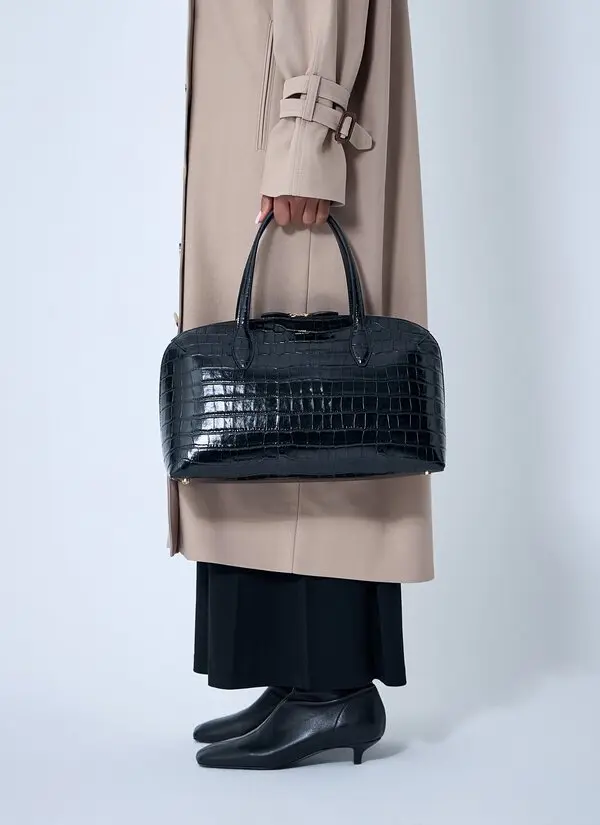 TOTEME Croc-embossed Leather Tote Bag