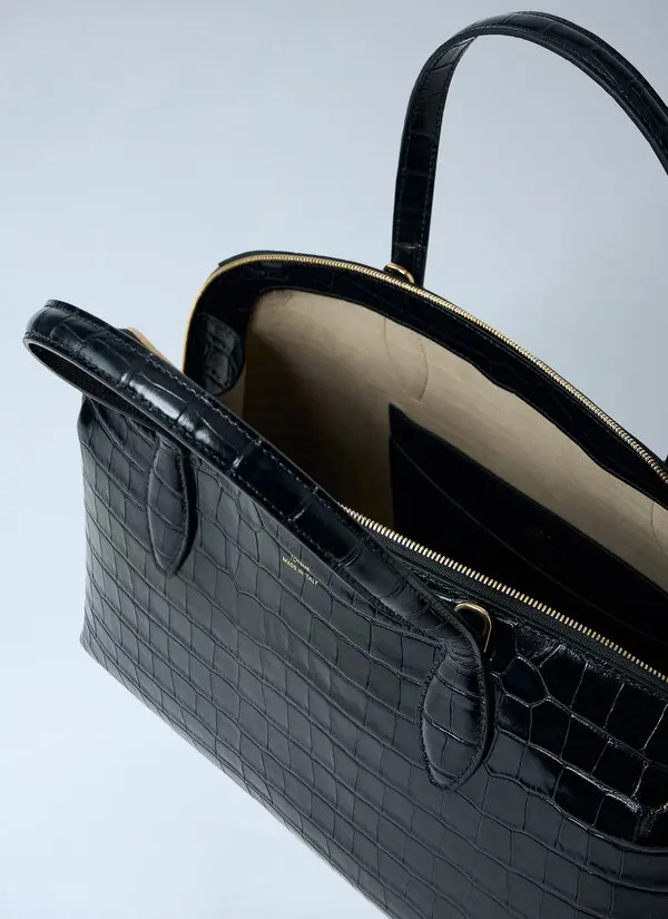TOTEME Croc-embossed Leather Tote Bag