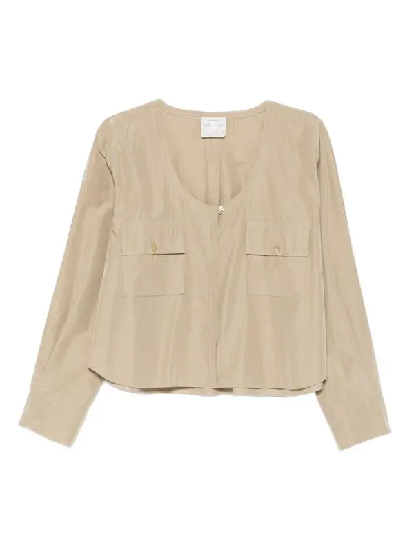 FORTE_FORTE Cotton Blend Blouse - Multicolor