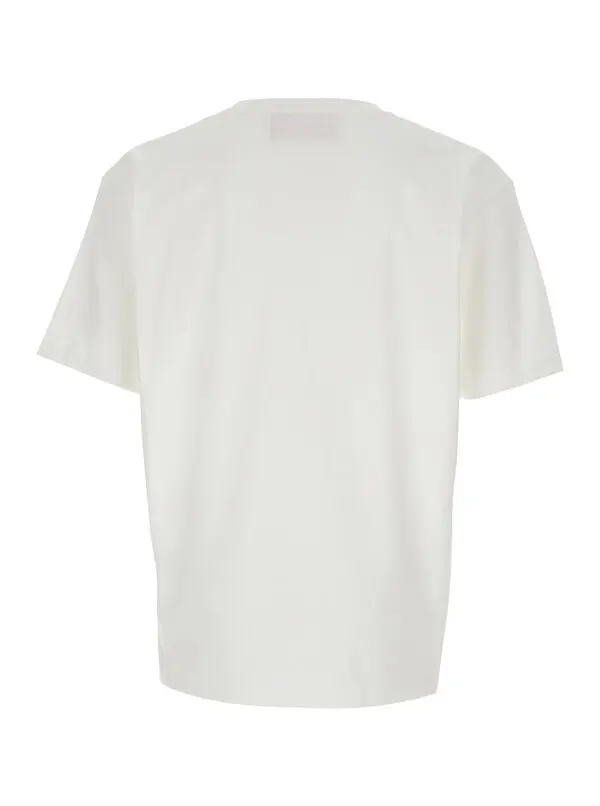 Valentino Garavani Chez' Crewneck T-shirt With Maxi Logo Print On The Front In Cotton