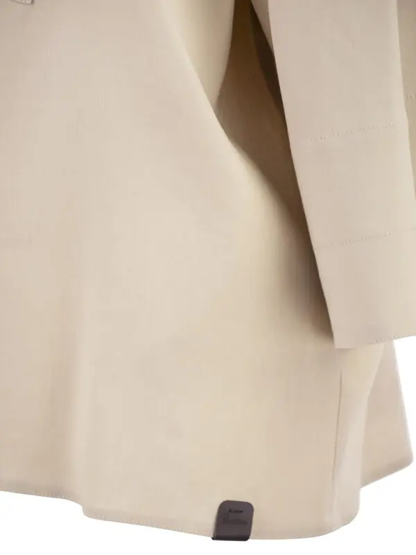 Max Mara Linen & Viscose Blend V-neck Blouse - Cream