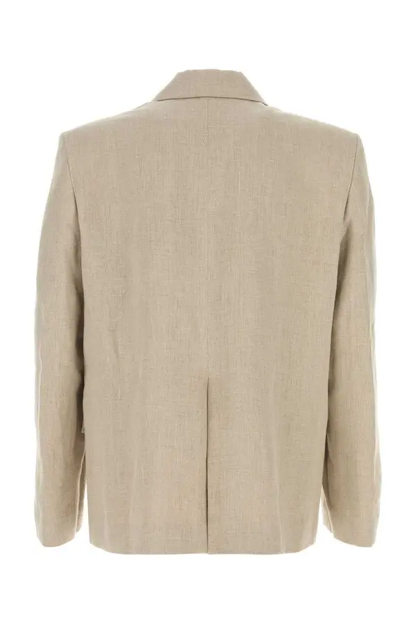 Séfr Beige Linen Donovan Blazer - Brown