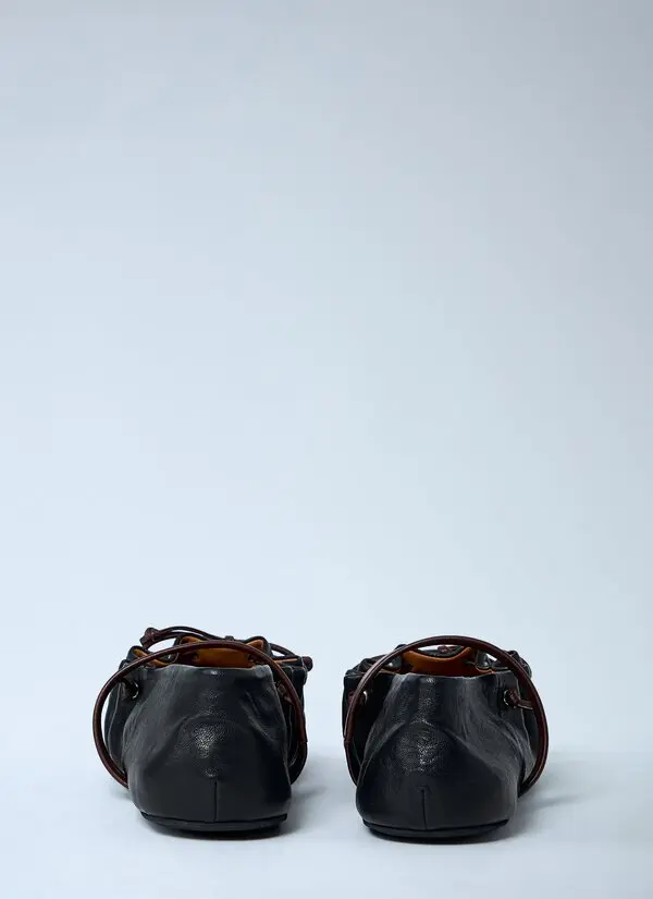 Marni Leather Round Toe Flat Shoes