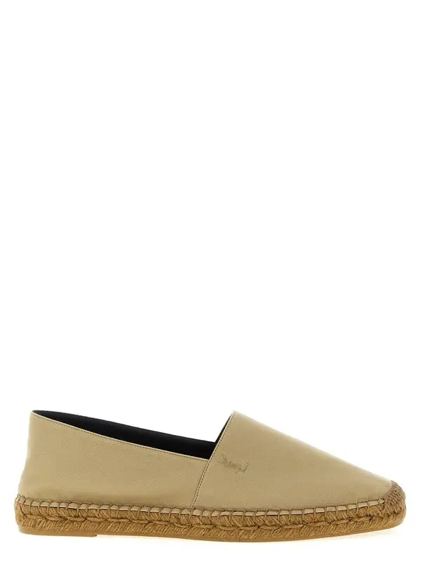 Saint Laurent Cotton Espadrilles With Cassandre Logo Embroidery