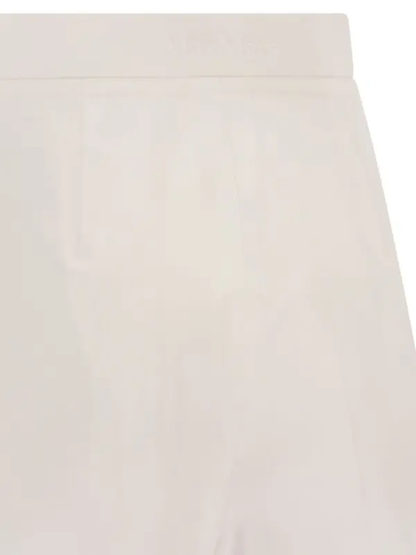Max Mara Stretch Cotton Satin Shorts - White