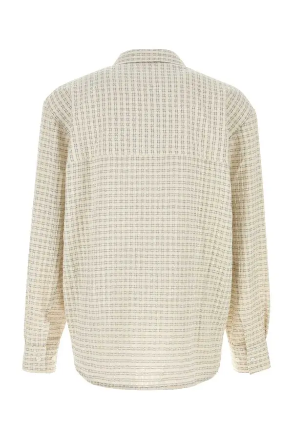 Séfr Embroidered Cotton Blend Wed Shirt