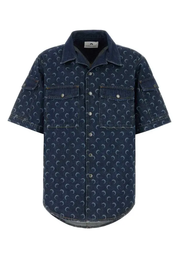 MARINE SERRE Printed Denim Shirt